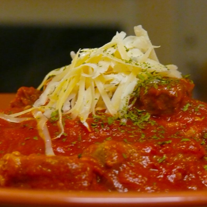 Greek-Style Pasta with a Lamb and Cinnamon Tomato Sauce